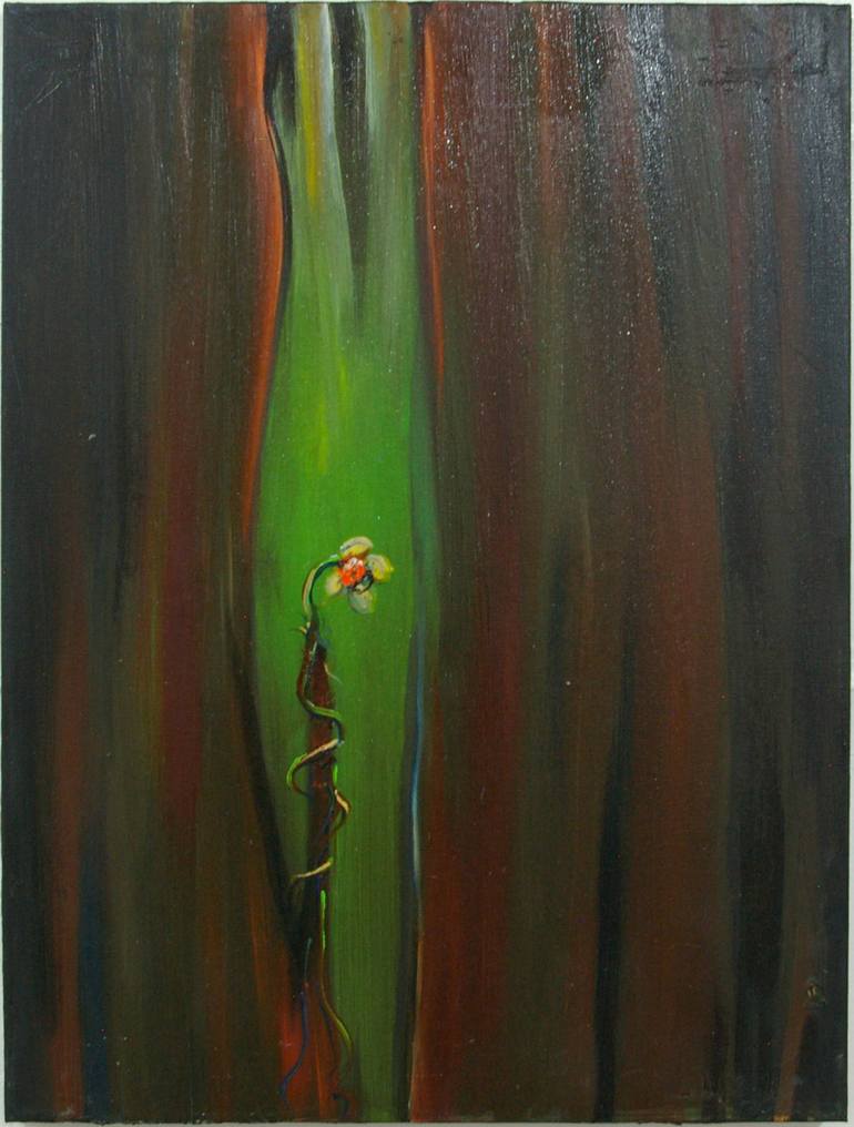 Lone Flower Painting by Eric Dyer | Saatchi Art
