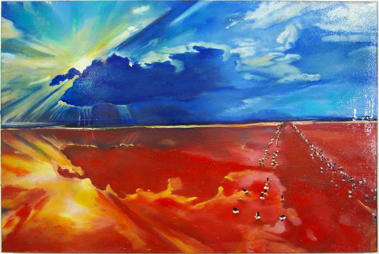 Red Sea, Blue Sky Painting by Eric Dyer | Saatchi Art