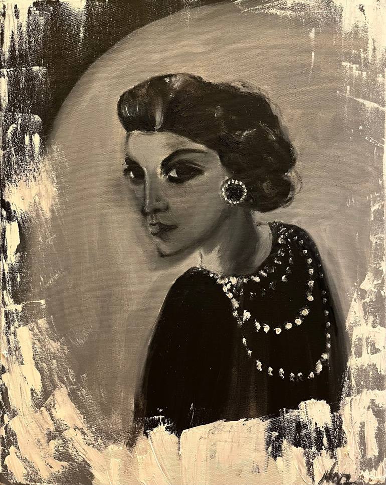 Coco Chanel Painting by Naz Deniz Nezirbek | Saatchi Art