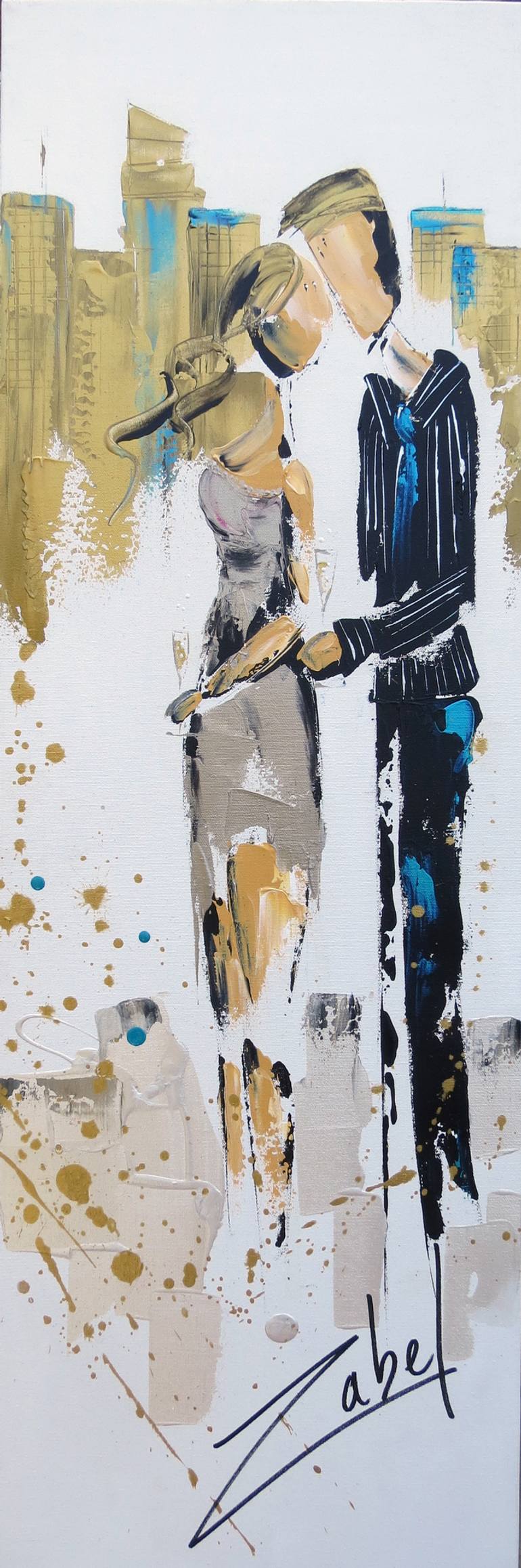 Chic and Champaign Painting by Zabel Artist | Saatchi Art