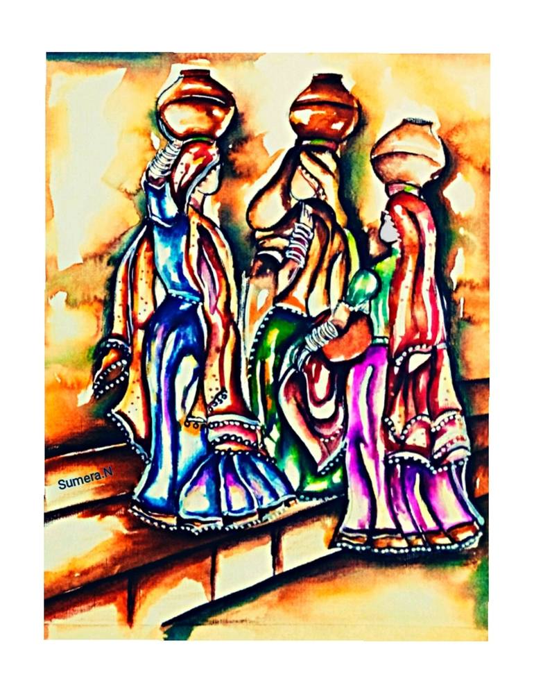 Culture is life! Painting by Sumera Nadir | Saatchi Art