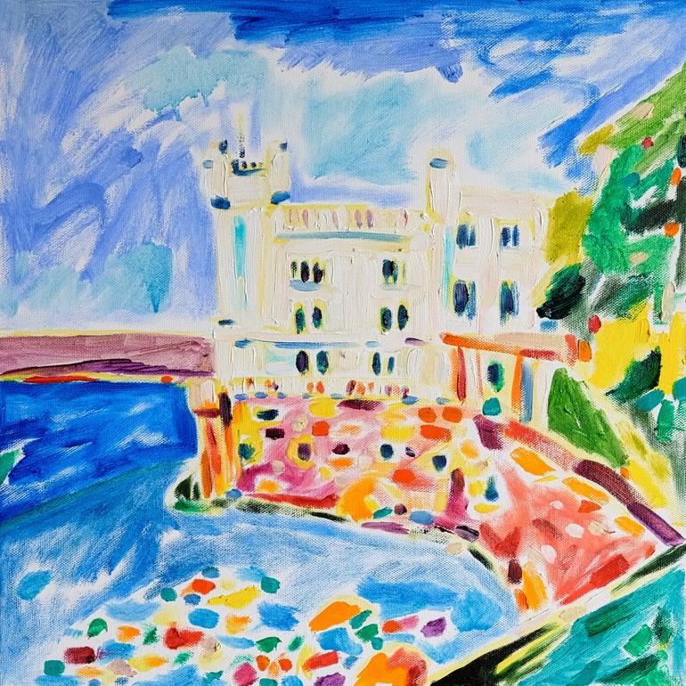 Miramare Castle, Trieste,Italy Painting by Tamara Jare | Saatchi Art