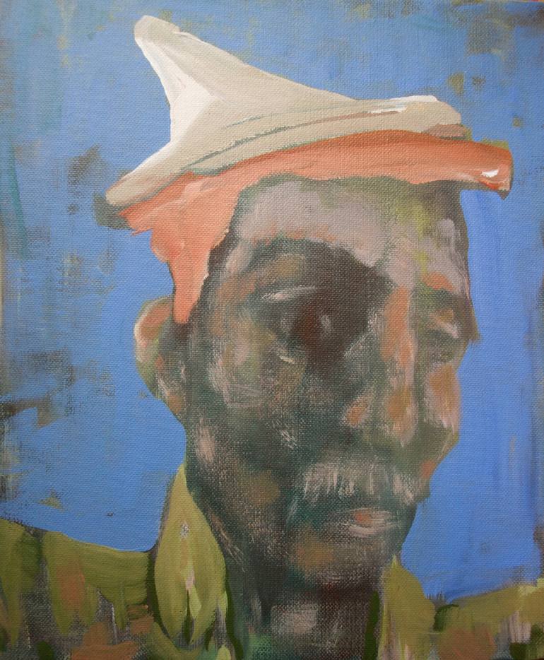 poke hat Painting by Jim Crossin | Saatchi Art