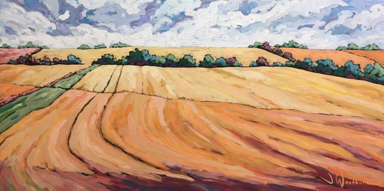 Fields of Gold Painting by Jennifer Woodburn | Saatchi Art