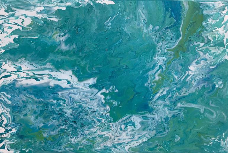 Crescent Waves Painting by Diane Jessop | Saatchi Art