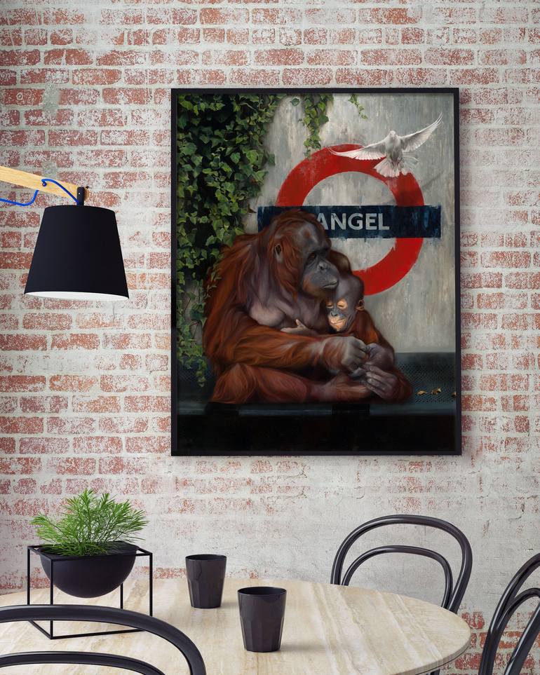 Charlotte and Her Angel Painting by Brooke Walker | Saatchi Art