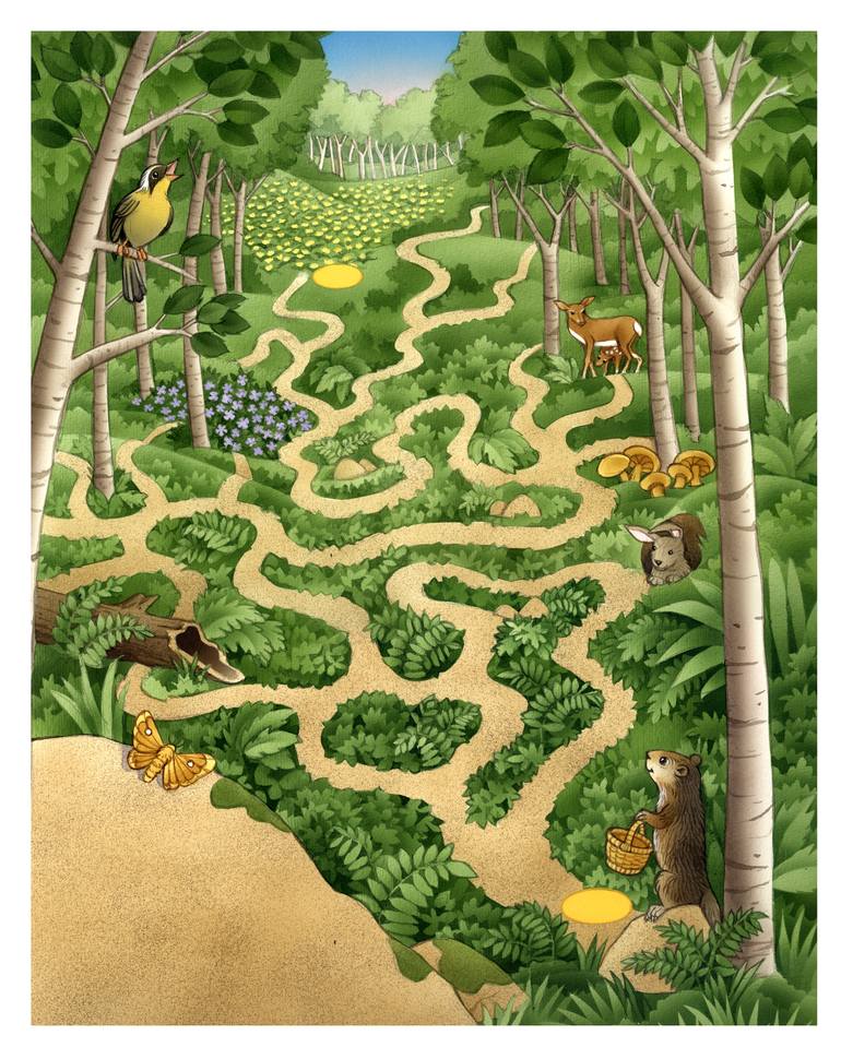 Chipmunk maze Painting by Lyn Martin | Saatchi Art