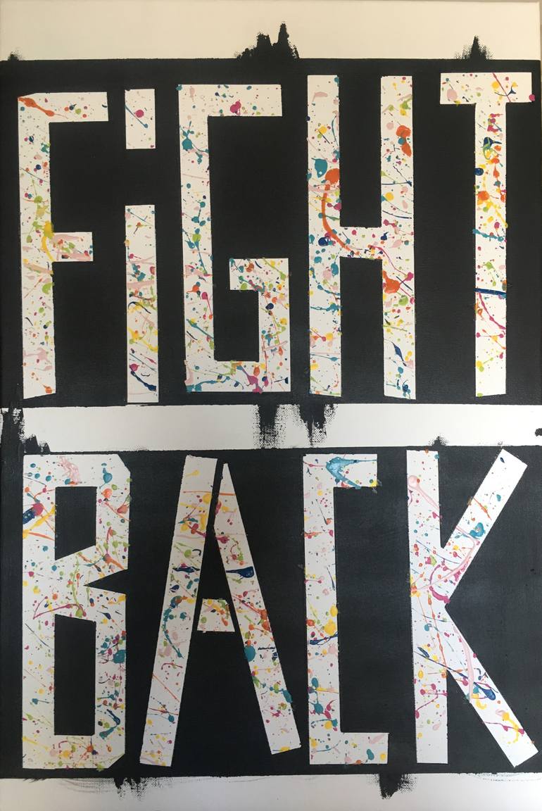 Fight back Painting by Simone Enne | Saatchi Art