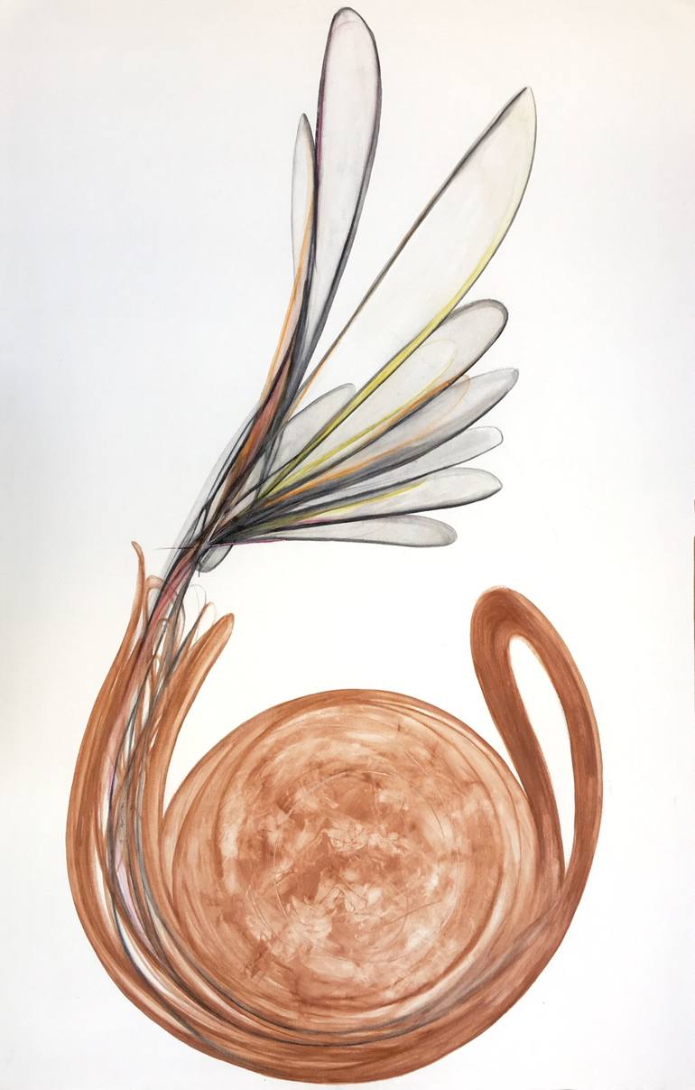 Clay pot whith wings Drawing by Casiano Leon | Saatchi Art