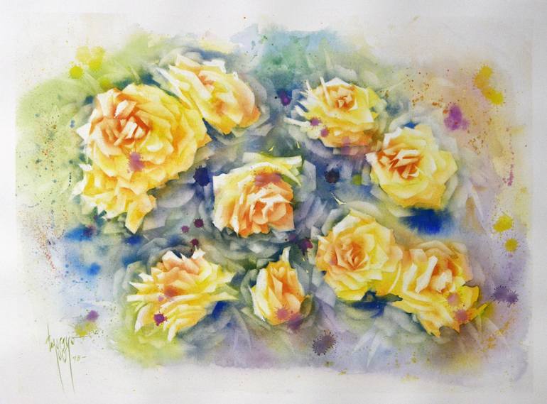 flores rec1 Painting by morano mora | Saatchi Art