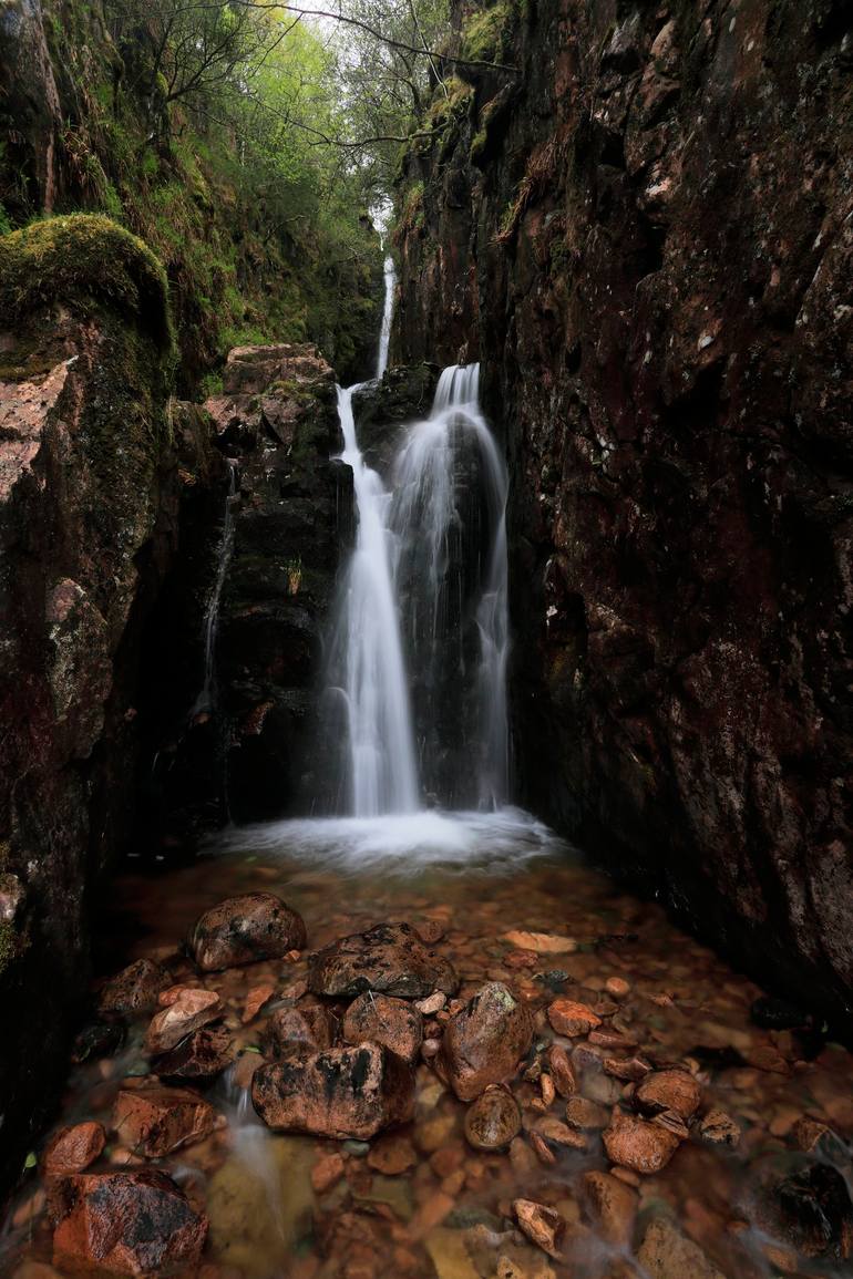 Scale Force waterfall, Buttermere valley, Lake District, England ...