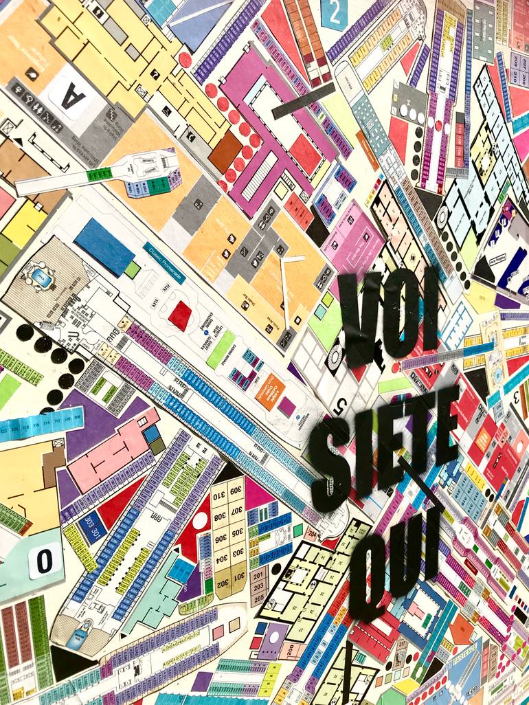 Voi Siete Qui (You Are Here) Collage by Ian Ritchie | Saatchi Art