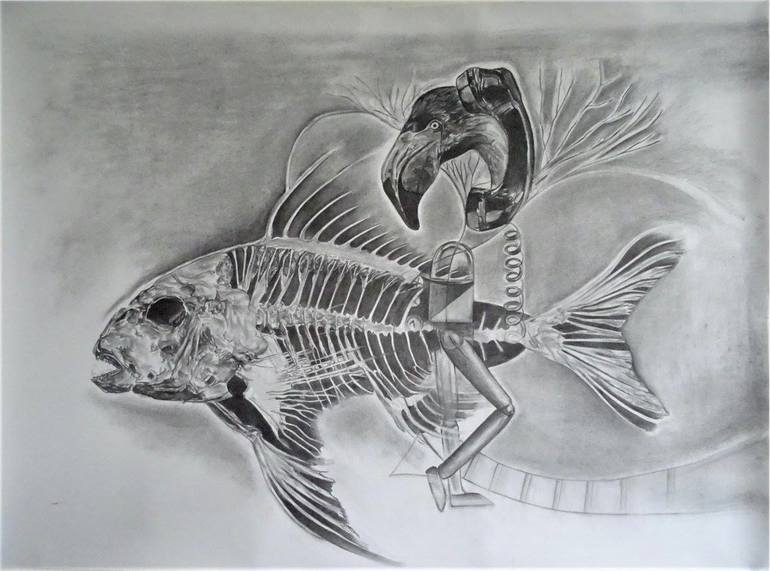 The invisible presence Drawing by Sona Sahakian | Saatchi Art