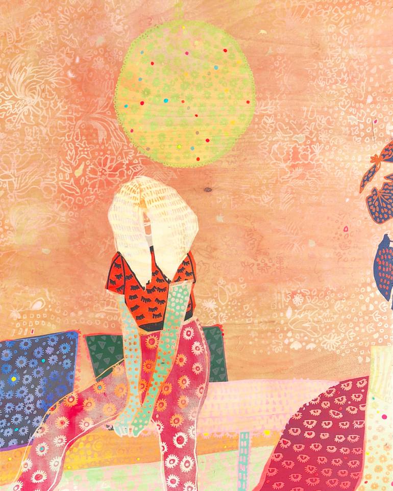 Breakfast Crouch Painting by Emma Repp | Saatchi Art