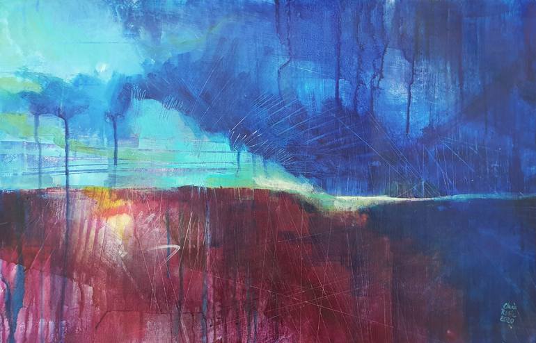 The Lockdown Landscapes (V) Chasm Painting by Chris Roth | Saatchi Art