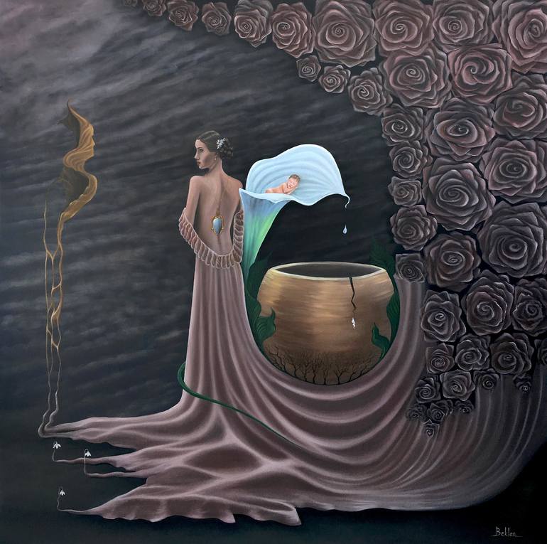 Woman's Roots Painting by Beklan Kizilcay | Saatchi Art