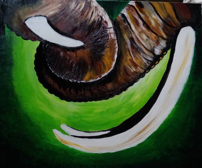 Tuskers Painting by Dhartha Perera | Saatchi Art
