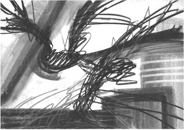 TROUBLED 2, (Blast) 2002. Drawing by Stephen McFarlane | Saatchi Art