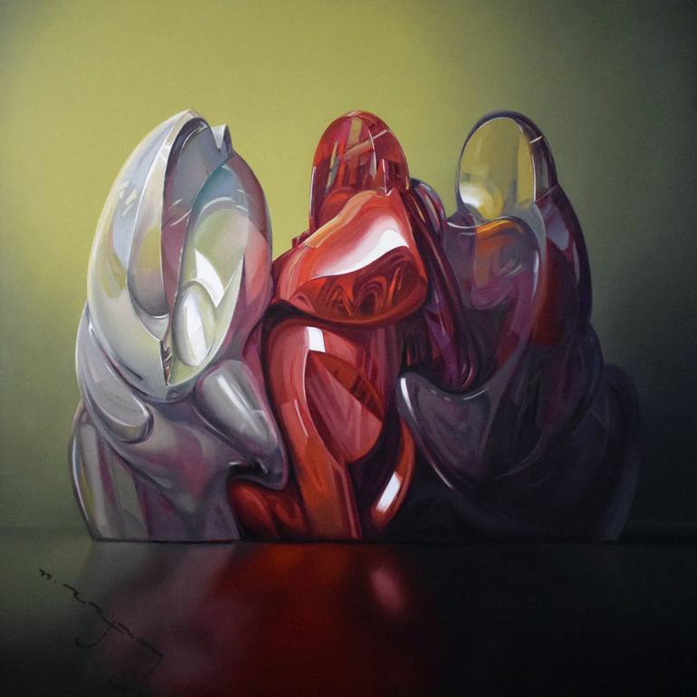 Threesome Painting by Alexander Lufer | Saatchi Art