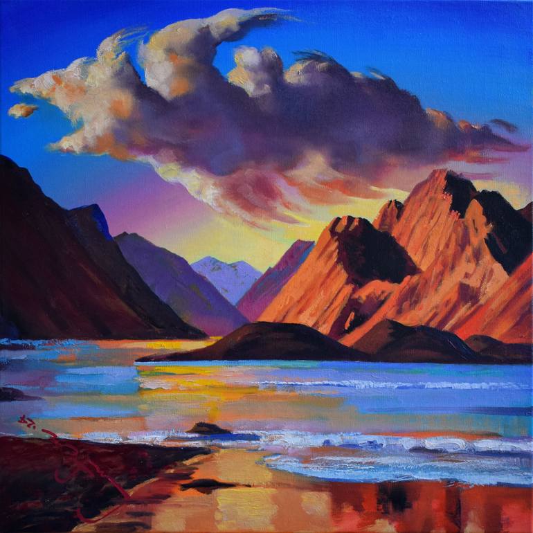 Earth Landscapes (Dragon's Flight) Painting by Alexander Lufer ...