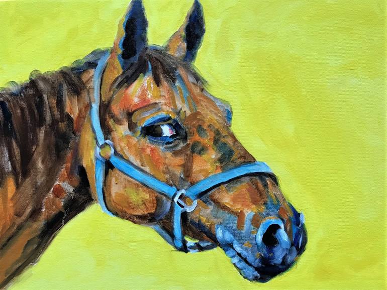 Engaging Horse Painting by scott shafran | Saatchi Art