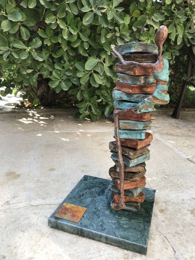 Know Way Up .. Reader Series Sculpture by Lamia Fakhoury | Saatchi Art
