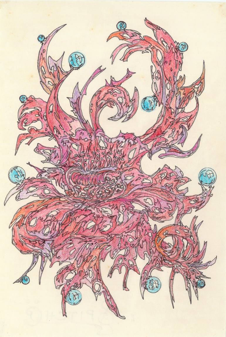 Boiling Fire Drawing by Rusticity by the Raj family | Saatchi Art