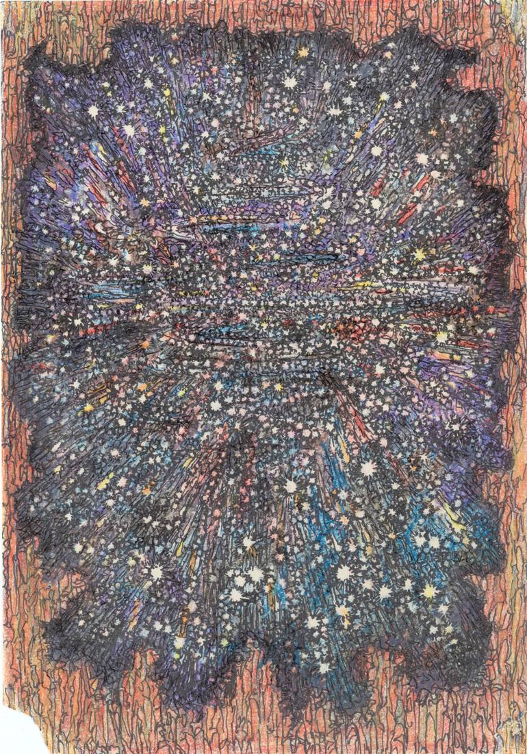 Supernova Drawing by Rusticity by the Raj family | Saatchi Art