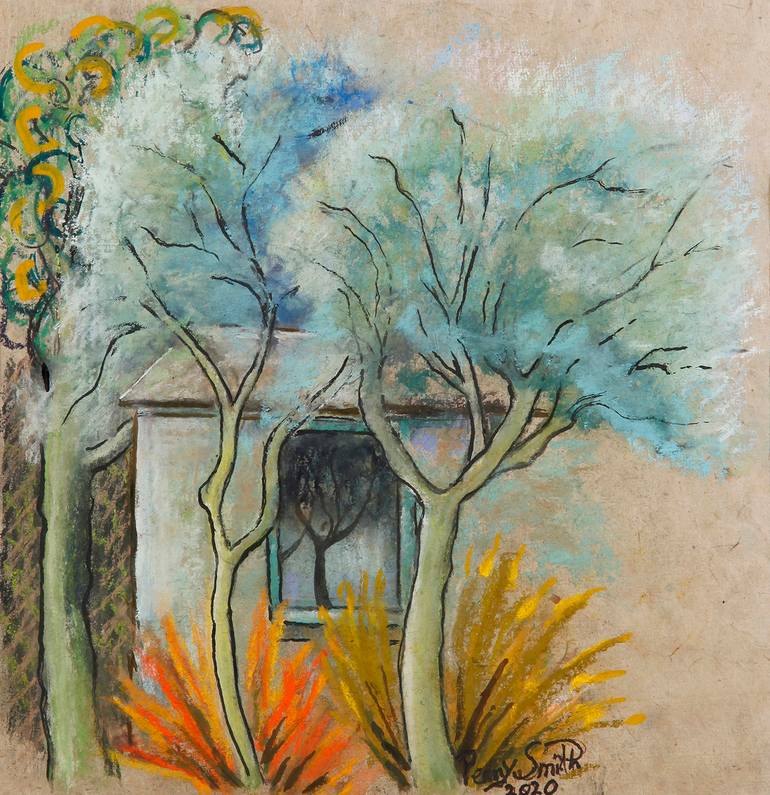 OLIVE TREES IN MY GARDEN Painting by Penelope Jane Smith | Saatchi Art