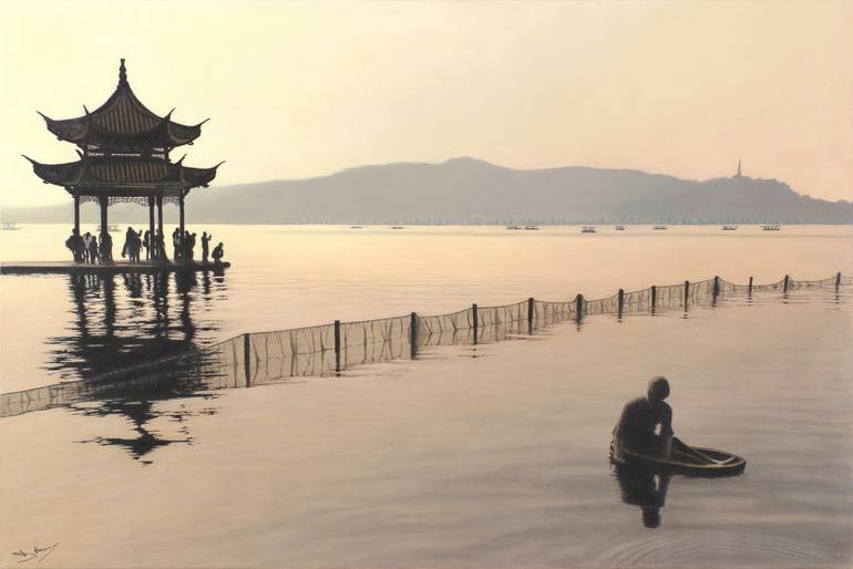 Hangzhou pavilion Painting by Drummond Murphy | Saatchi Art
