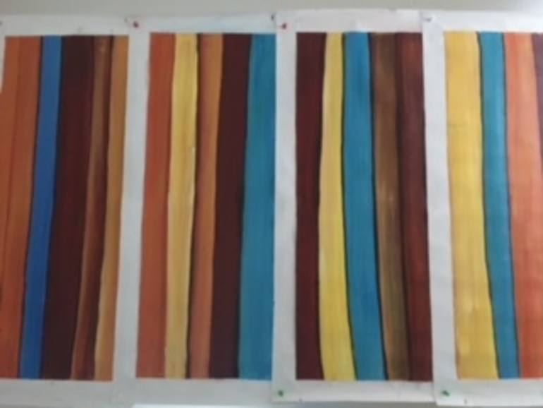 linear colors Painting by Paul Bresler | Saatchi Art
