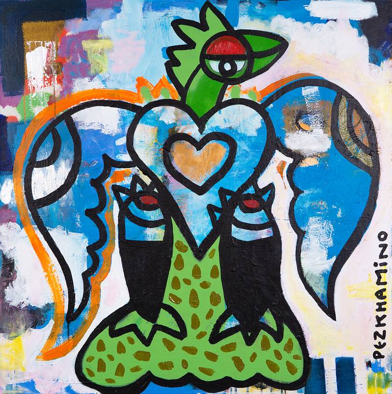 Lorosaurio Fenix Painting by Pezkhamino | Saatchi Art