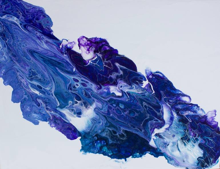 Blue Flow Painting by Jane Child | Saatchi Art