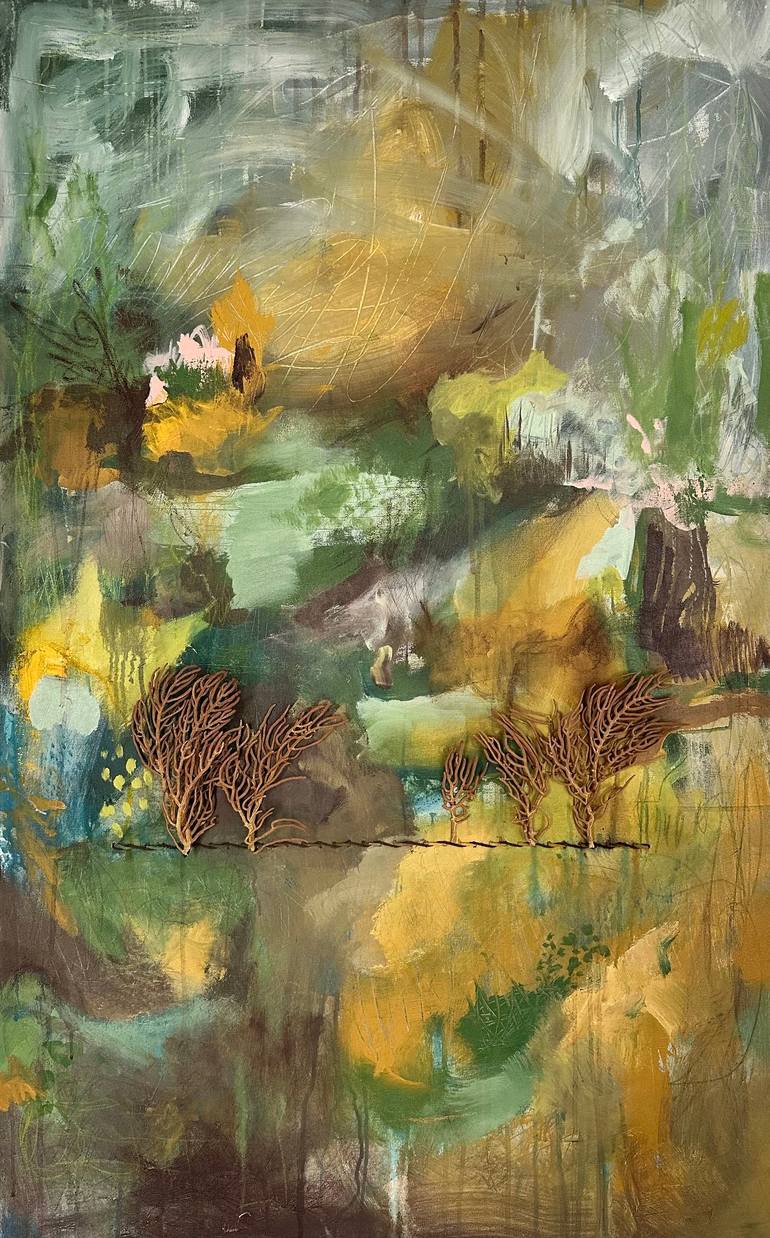 BEYOND THE RIVER Mixed Media by Mari Vizquerra | Saatchi Art