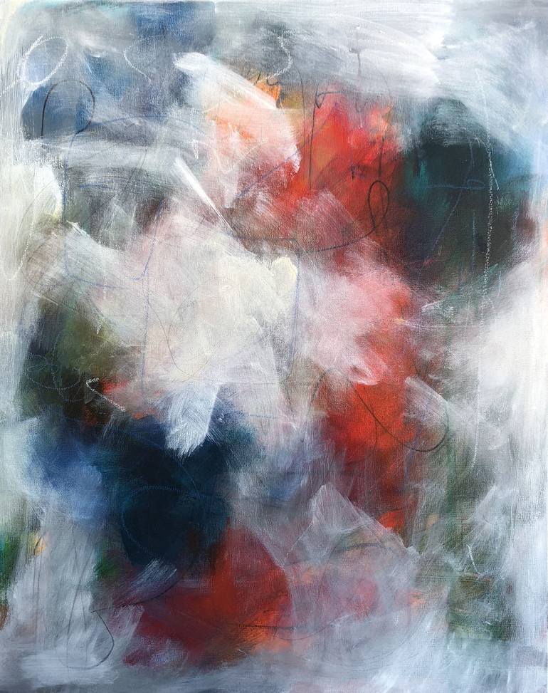 Watercolor original abstract watercolor painting saying goodbye no 4 ...