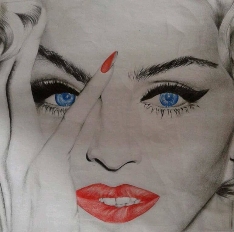 MADONNA Drawing by Cocos Ana-Maria | Saatchi Art