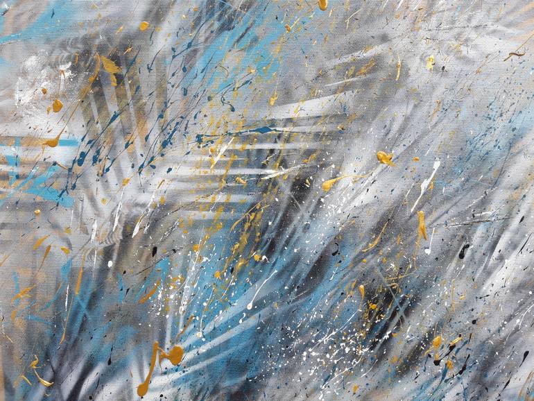 Original Abstract Painting Blue Forest Painting by Eduard Galumov ...