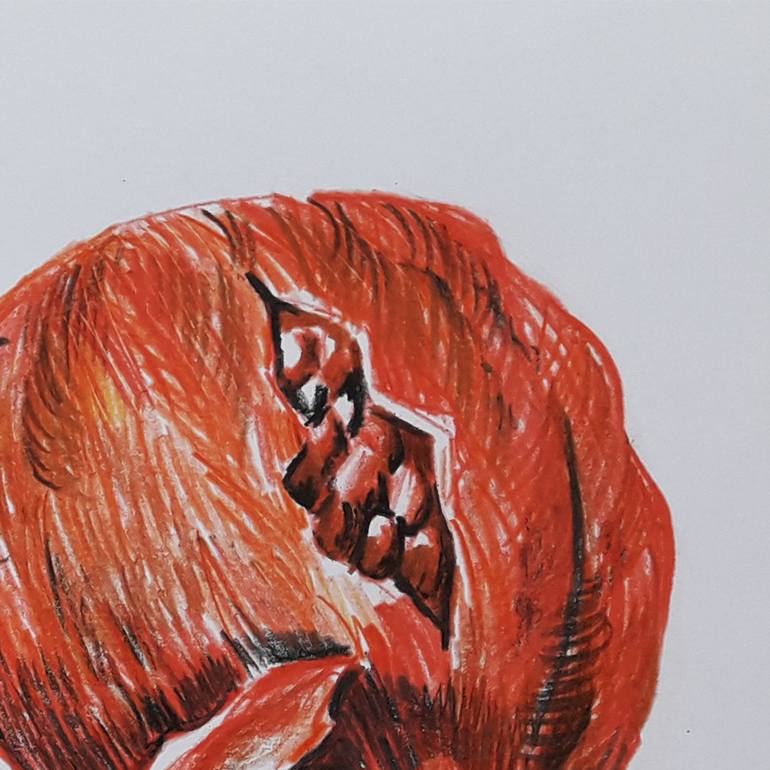 Original Color Pencil Garnet Drawing Drawing by Eduard Galumov ...