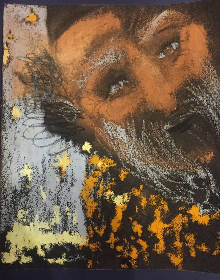 Ravy first saw the falling stars Drawing by Marina Knyazeva | Saatchi Art