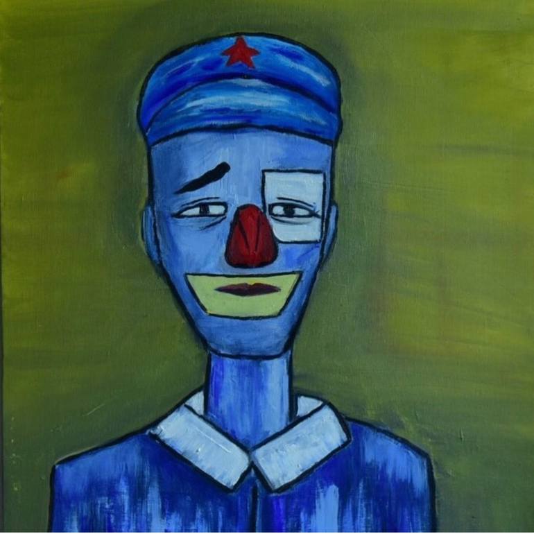 Communist Soldier Painting by Qin Wei | Saatchi Art