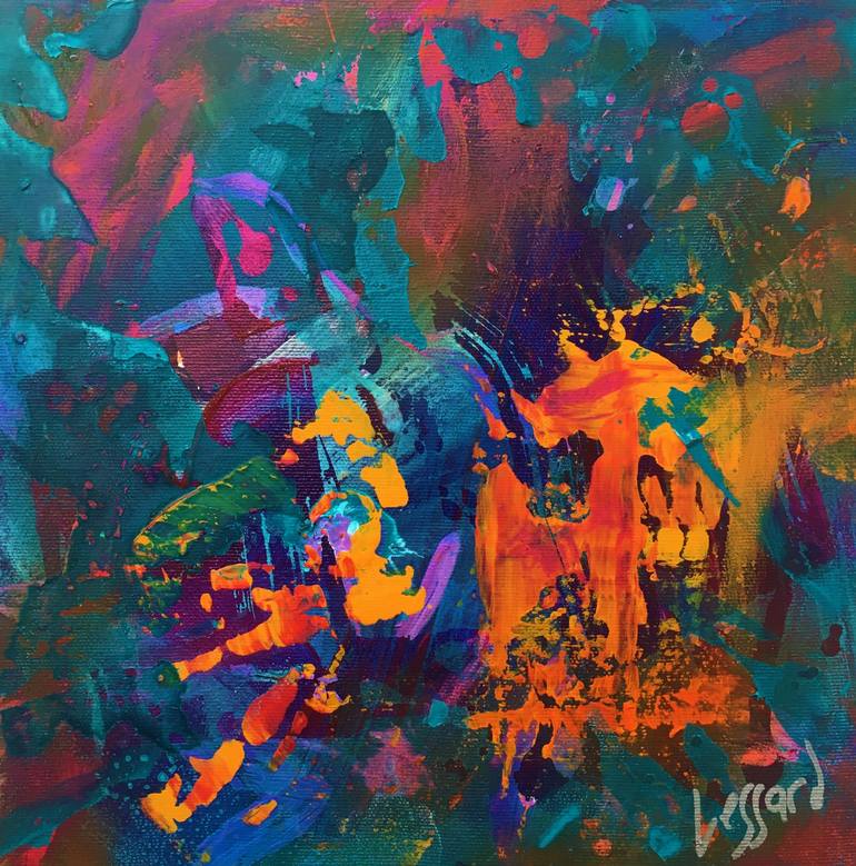 Pluie de mercure Painting by Julie Lessard | Saatchi Art