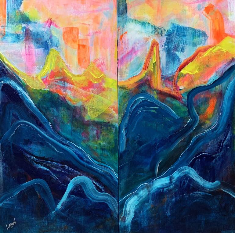 Pulsion de matière Painting by Julie Lessard | Saatchi Art