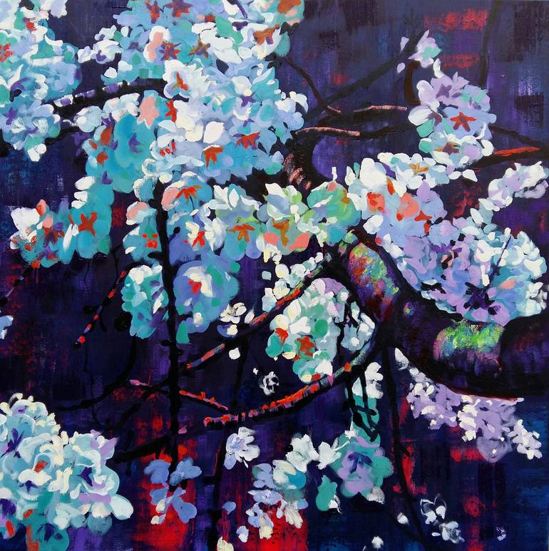 Almond blossoms 1 Painting by Adolfo Rua | Saatchi Art