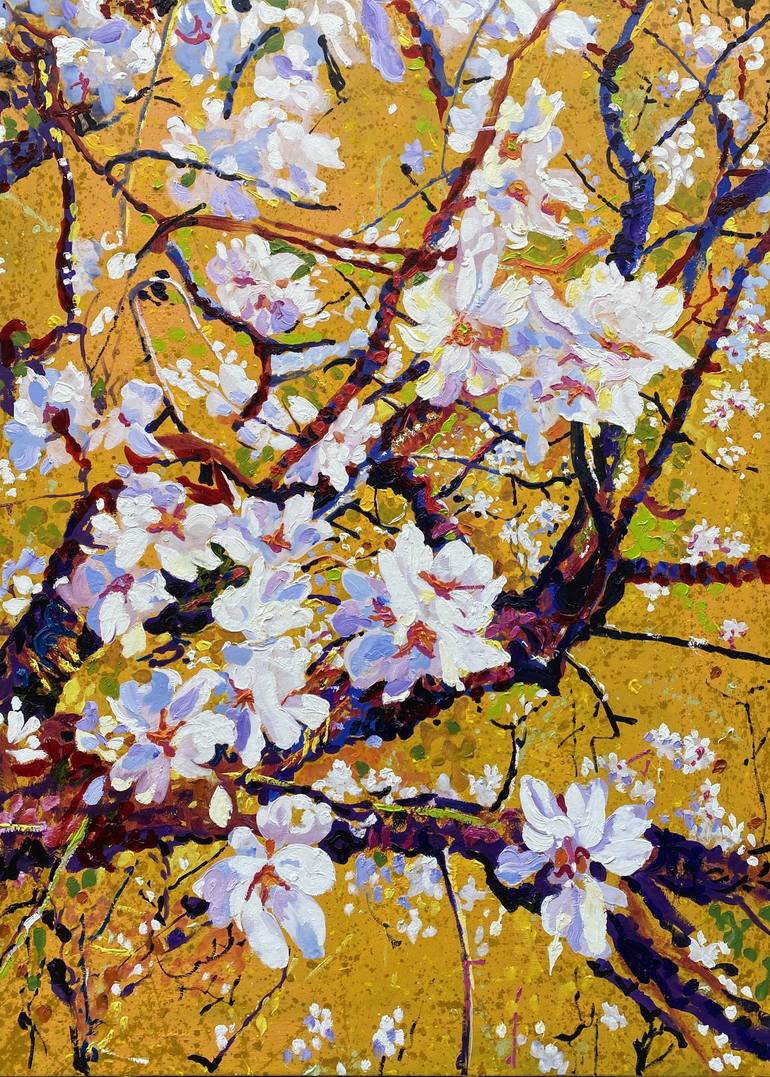 Almond blossoms 9 Painting by Adolfo Rua | Saatchi Art