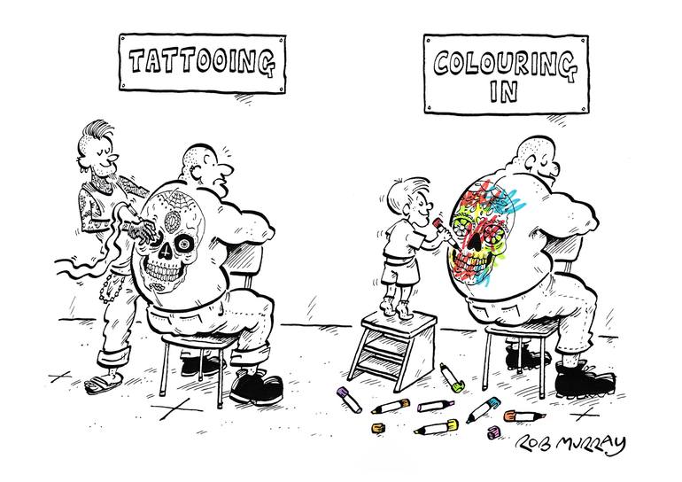 Tattooing/Colouring In Drawing by Rob Murray | Saatchi Art