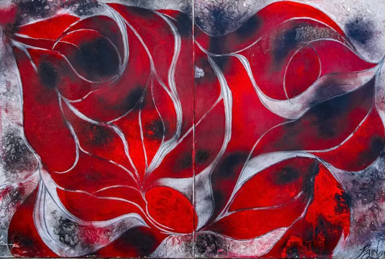 Crimson Blade Painting by Jonas Raider | Saatchi Art