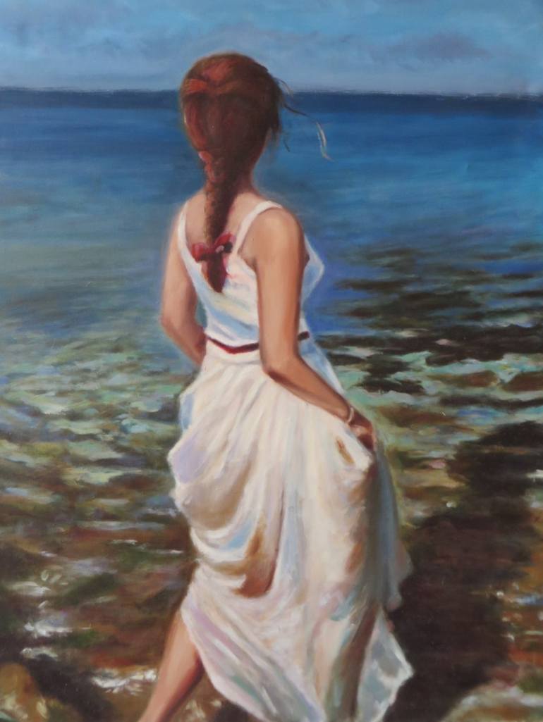 The Beach Painting by Solmaz Mardaneh | Saatchi Art