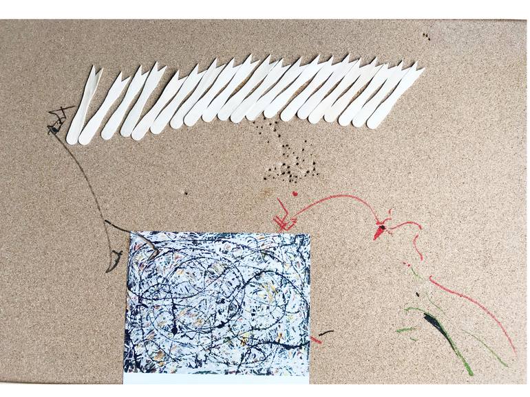 passing thru Pollock Collage by neculai george | Saatchi Art