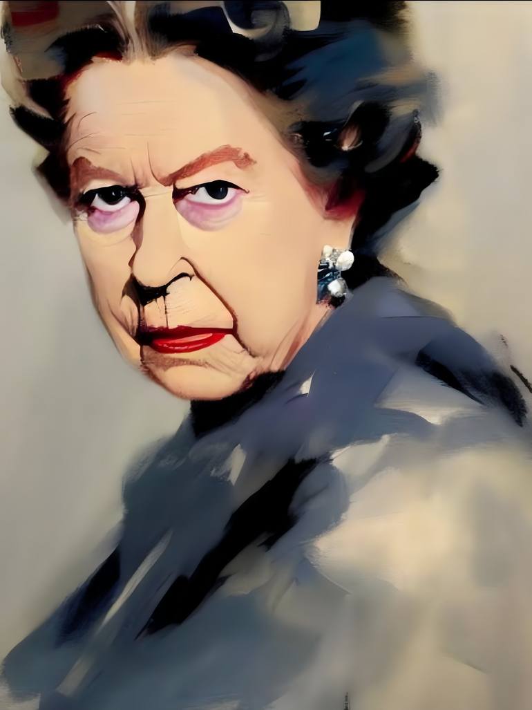 Queen Elizabeth II Painting by Victoria Sawaynb | Saatchi Art
