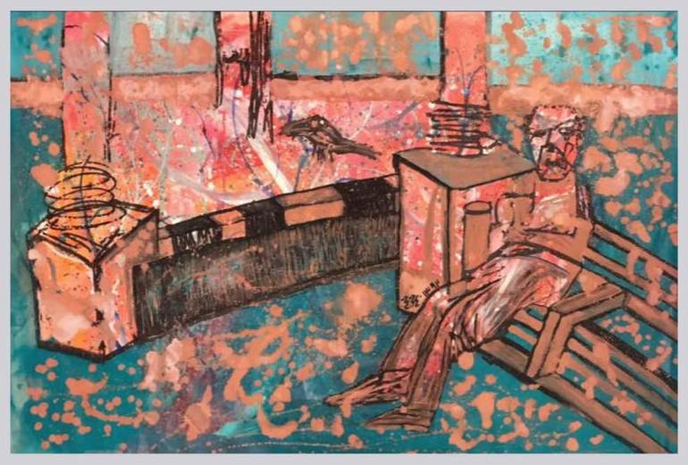 Man Painting by Hani Najm | Saatchi Art